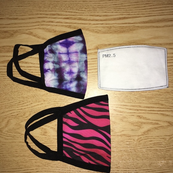 Accessories | Free With Bundle Only New 2 Sheen Face Masks Pink Zebra ...